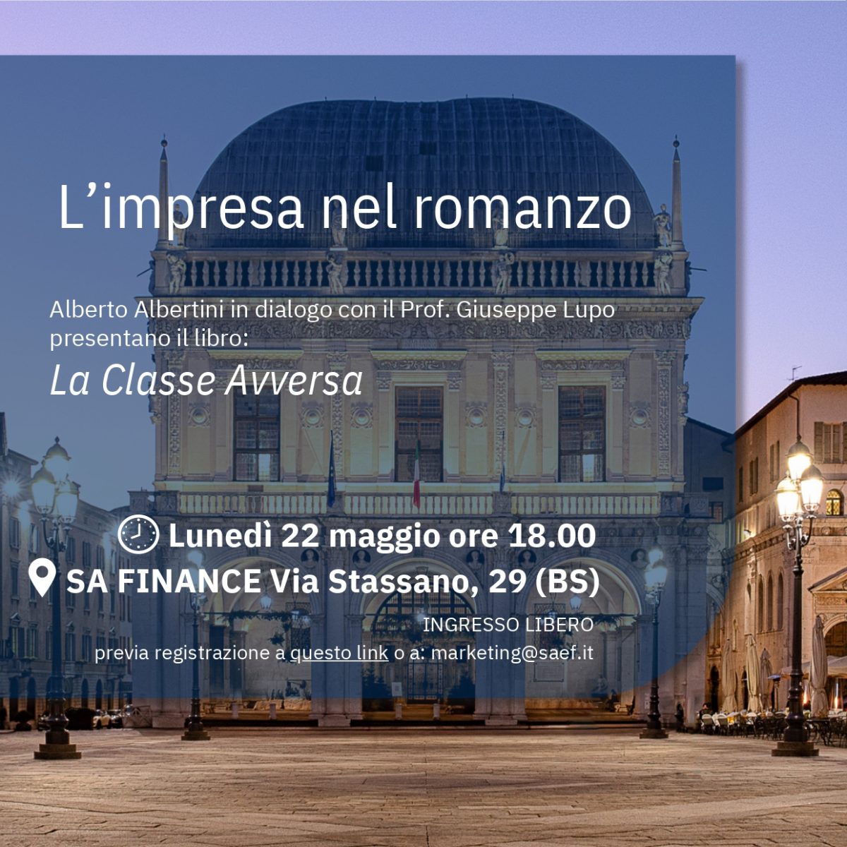 L’impresa nel Romanzo - "La Classe Avversa" - SAEF e SA FINANCE ...